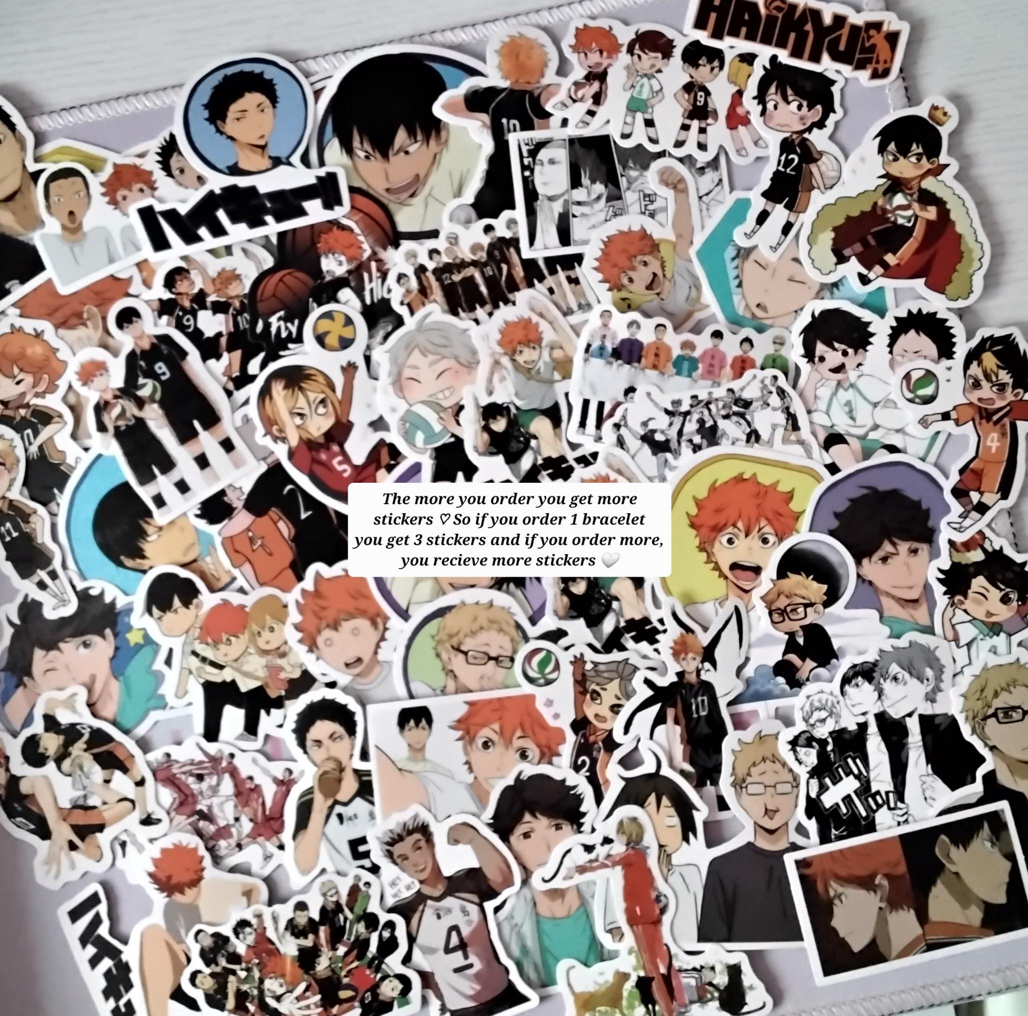 Haikyuu Bracelets and Stickers - Etsy