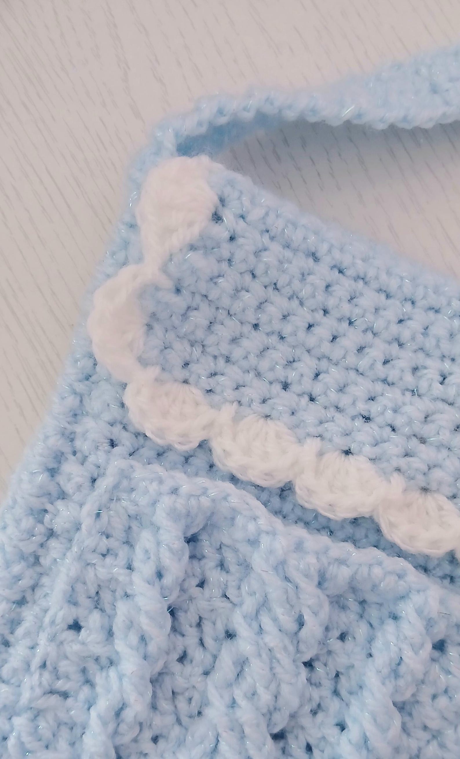 Crochet Pastel Blue Mini Shoulder Bag - Etsy