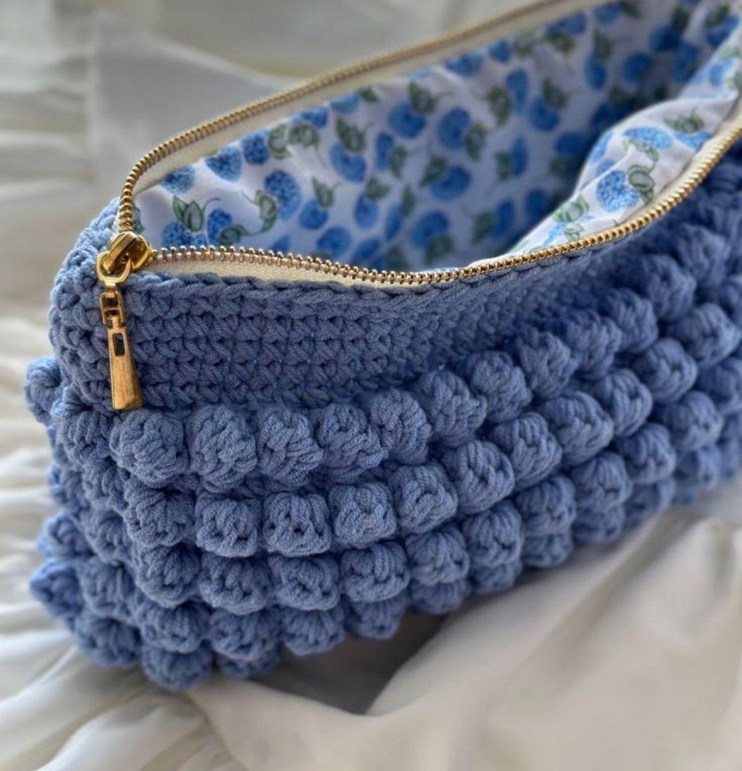 Crochet Bobble Makeup Bag Pattern for Beginners - Easy DIY Craft - Etsy
