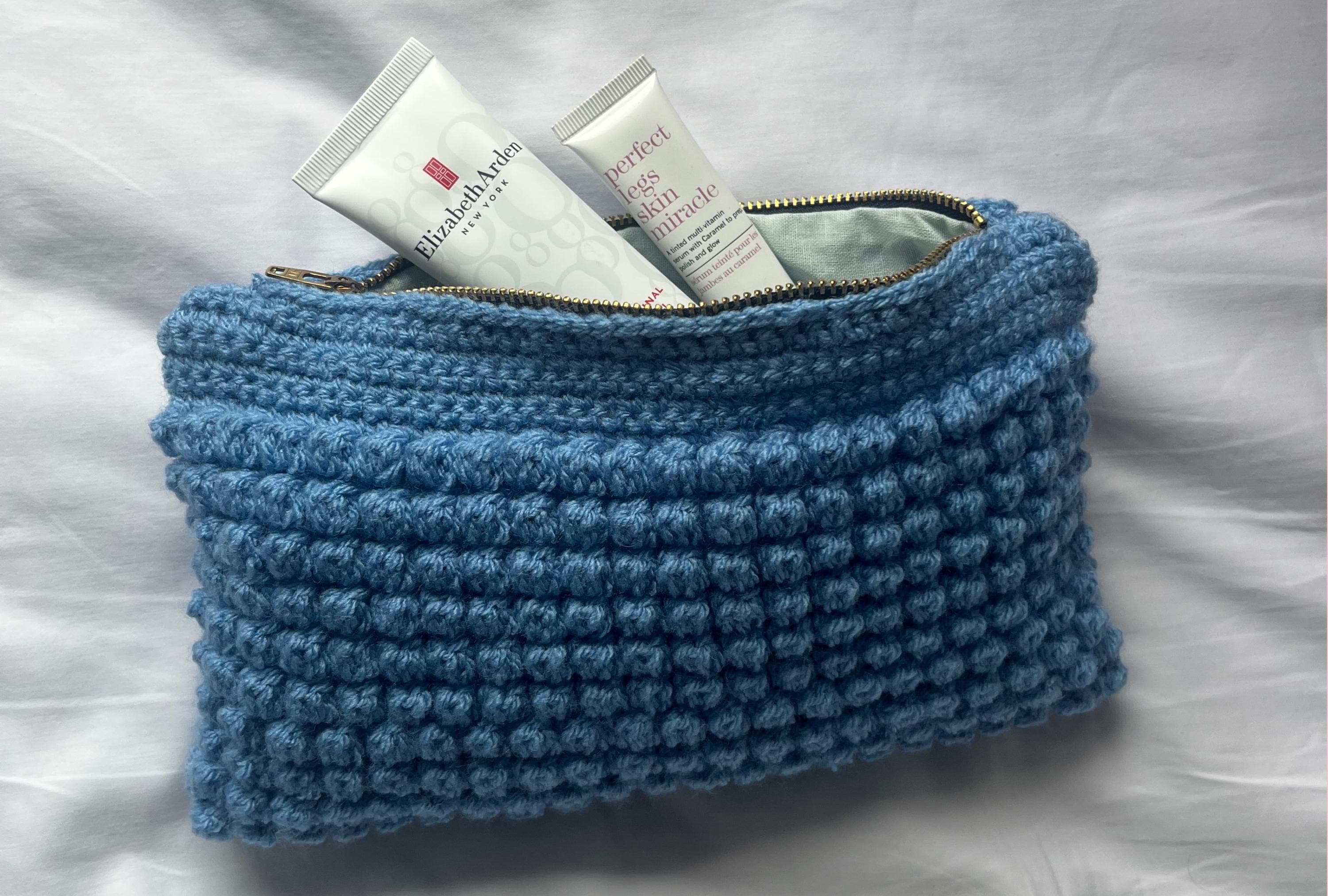 Crochet Bobble Makeup Bag Pattern for Beginners - Easy DIY Craft - Etsy