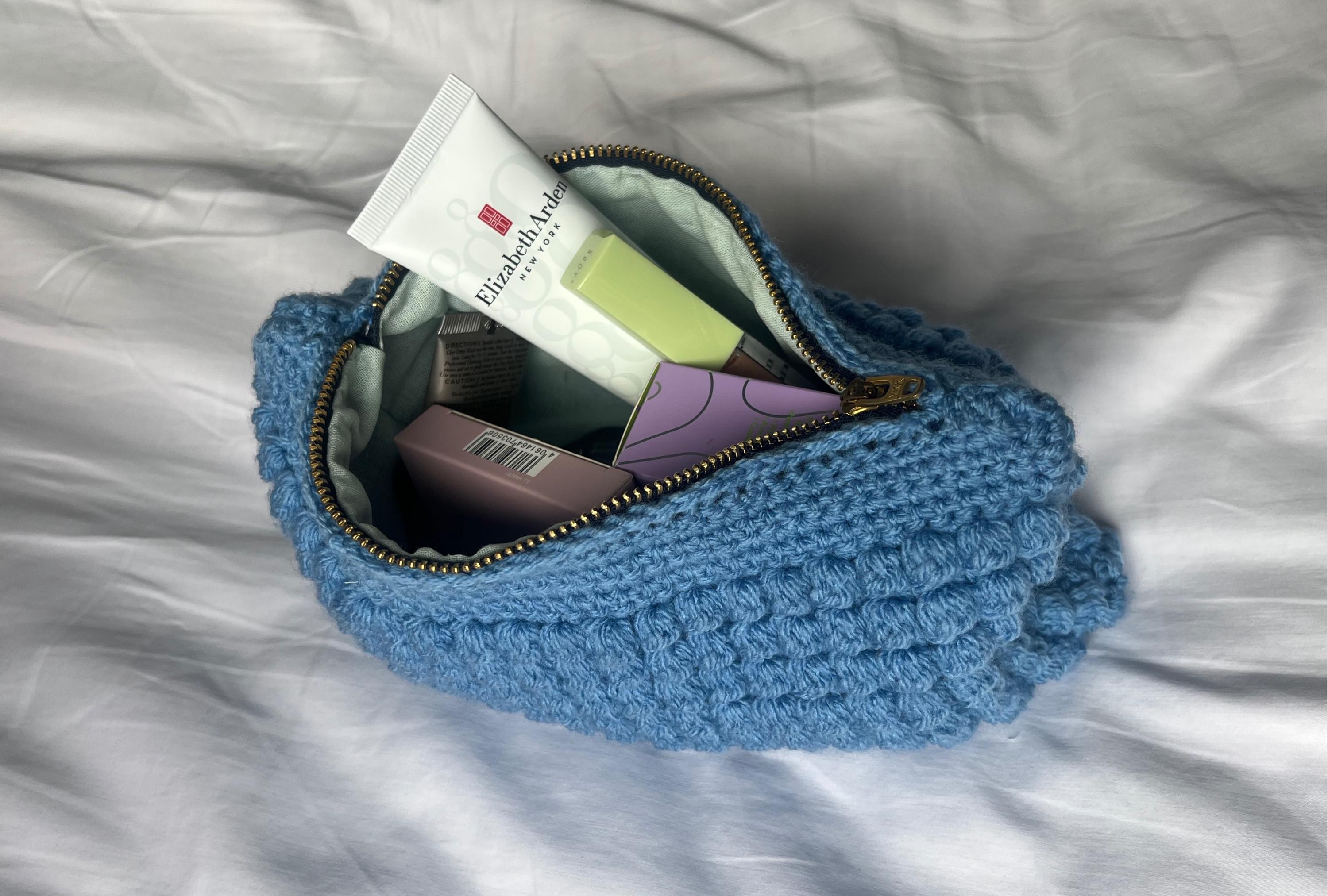Crochet Bobble Makeup Bag Pattern for Beginners - Easy DIY Craft - Etsy
