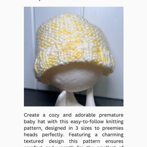 Easy Premature Baby Knitted Hat Pattern for Beginners - Etsy