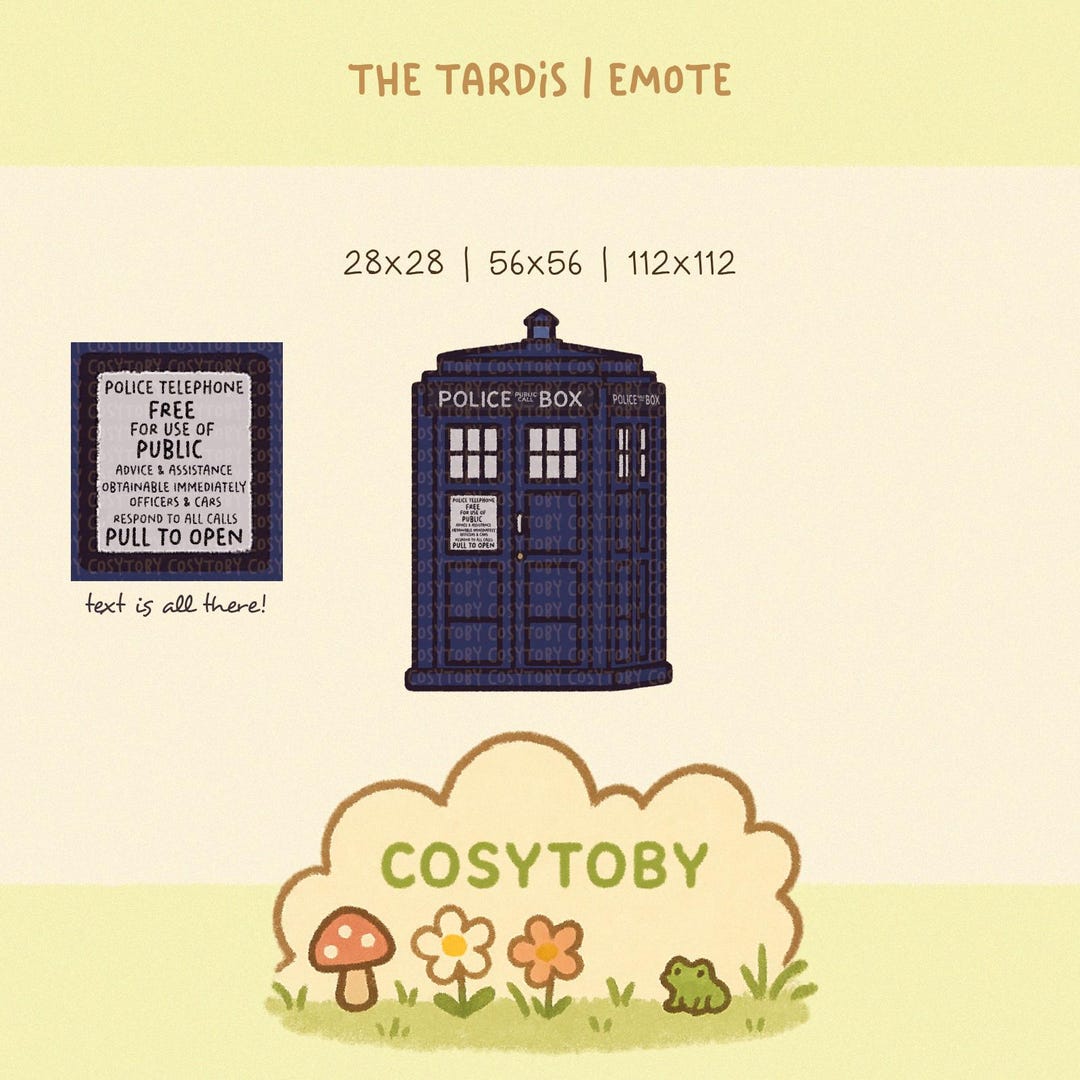 The Tardis | Emote - Etsy