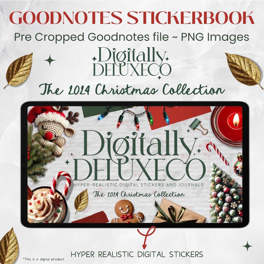 Christmas Goodnotes Stickerbook: 114 PNG Clipart Images (digital ...