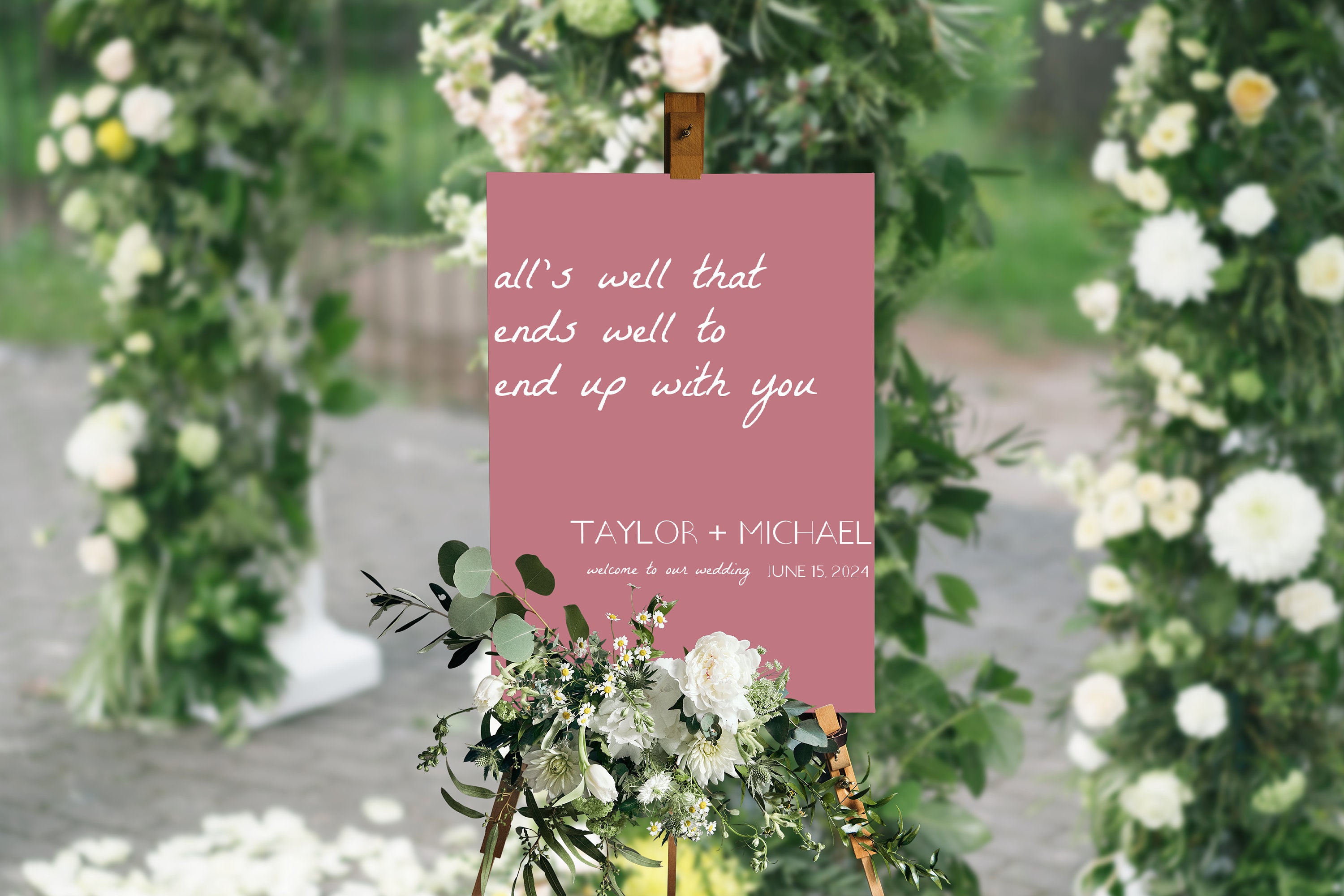 Classy Wedding Welcome Sign, Taylor Swift Wedding Welcome Sign ...