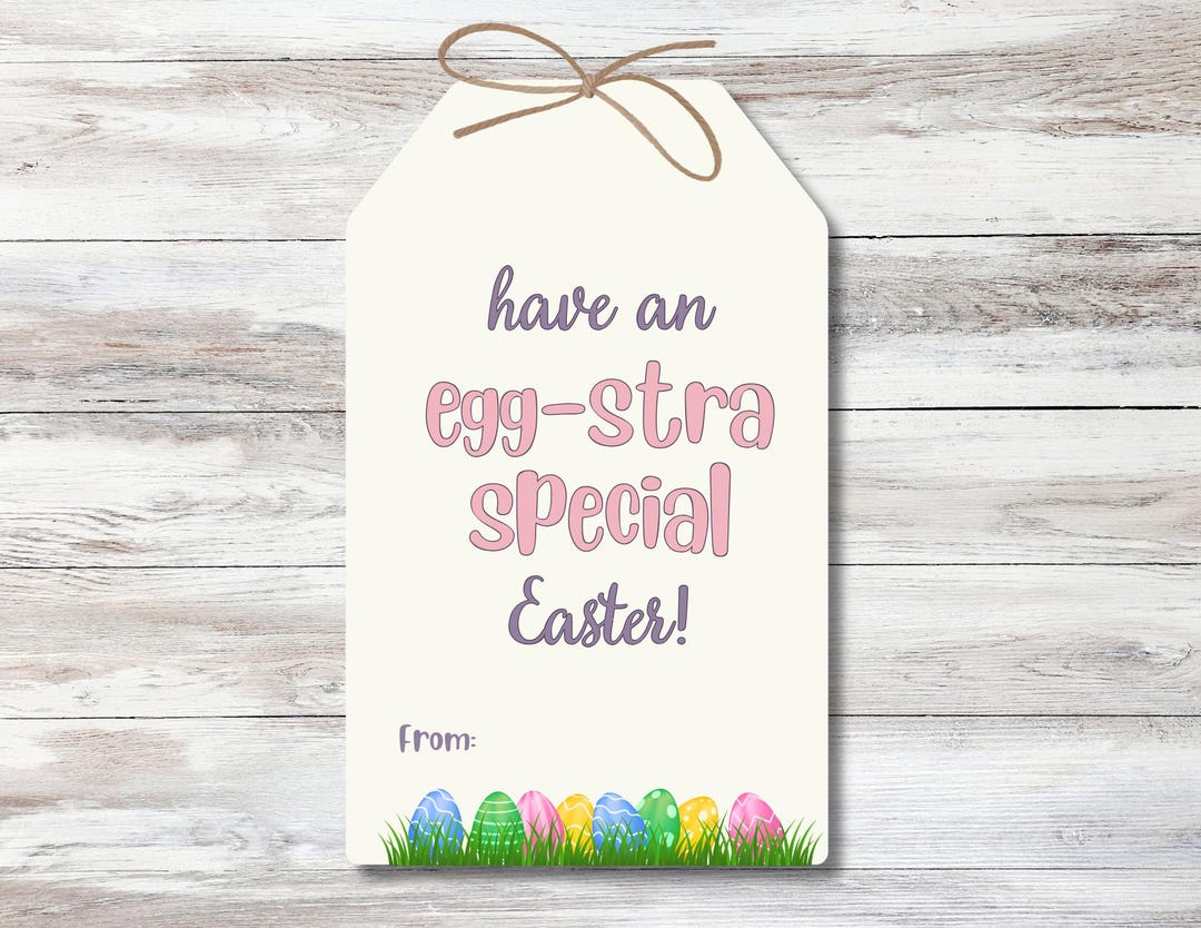 Easter Printable Gift Tags, Easter Basket Tag, School Easter Classroom ...