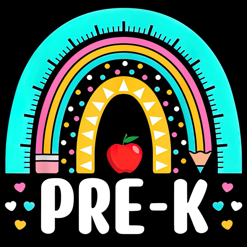 Rainbow Pre-k Shirt PNG File for Back to School, Teacher Welcome Back ...