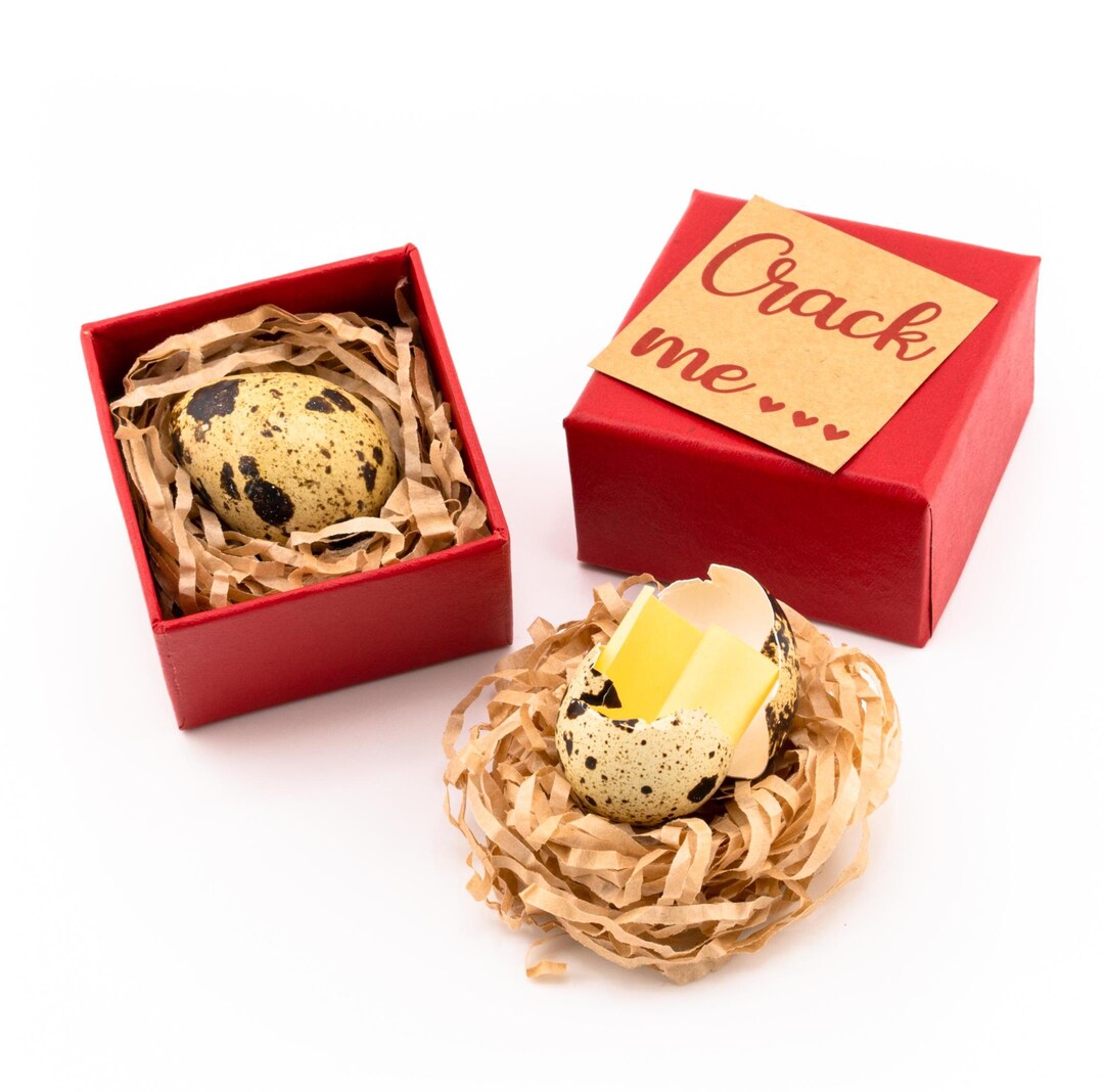 Crack Me Quail Egg Easter Gift | Custom Surprise Message | Unique ...