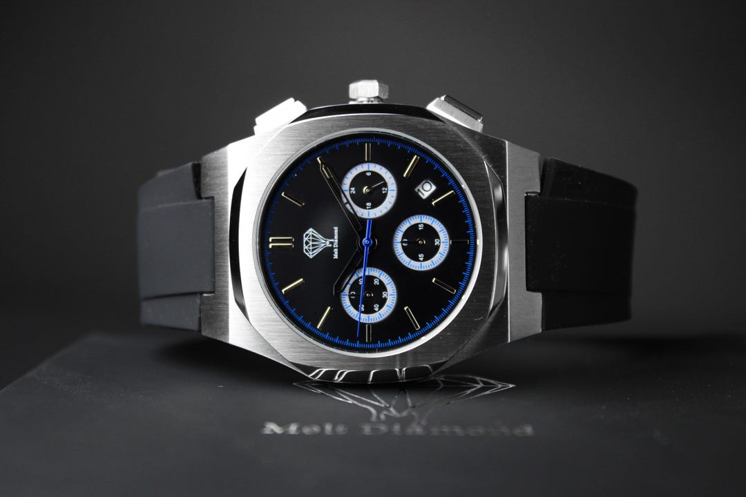 Melt Diamond Cybermoon Chronograph Men's Watch Menswatch Wristwatch - Etsy