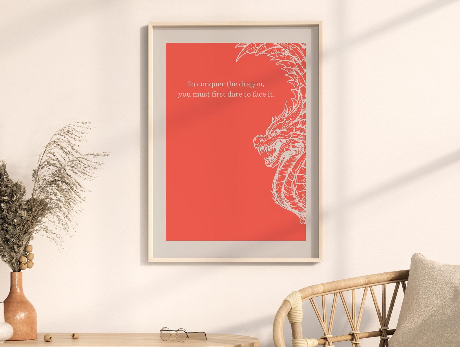 Year of the Dragon Wall Art Set, Printable Chinese Dragon Prints for ...