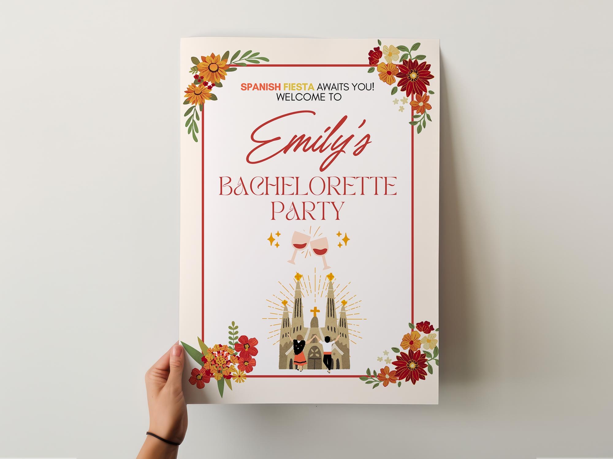 Barcelona Bachelorette Weekend Bundle, Invitation, Itinerary, Welcome ...