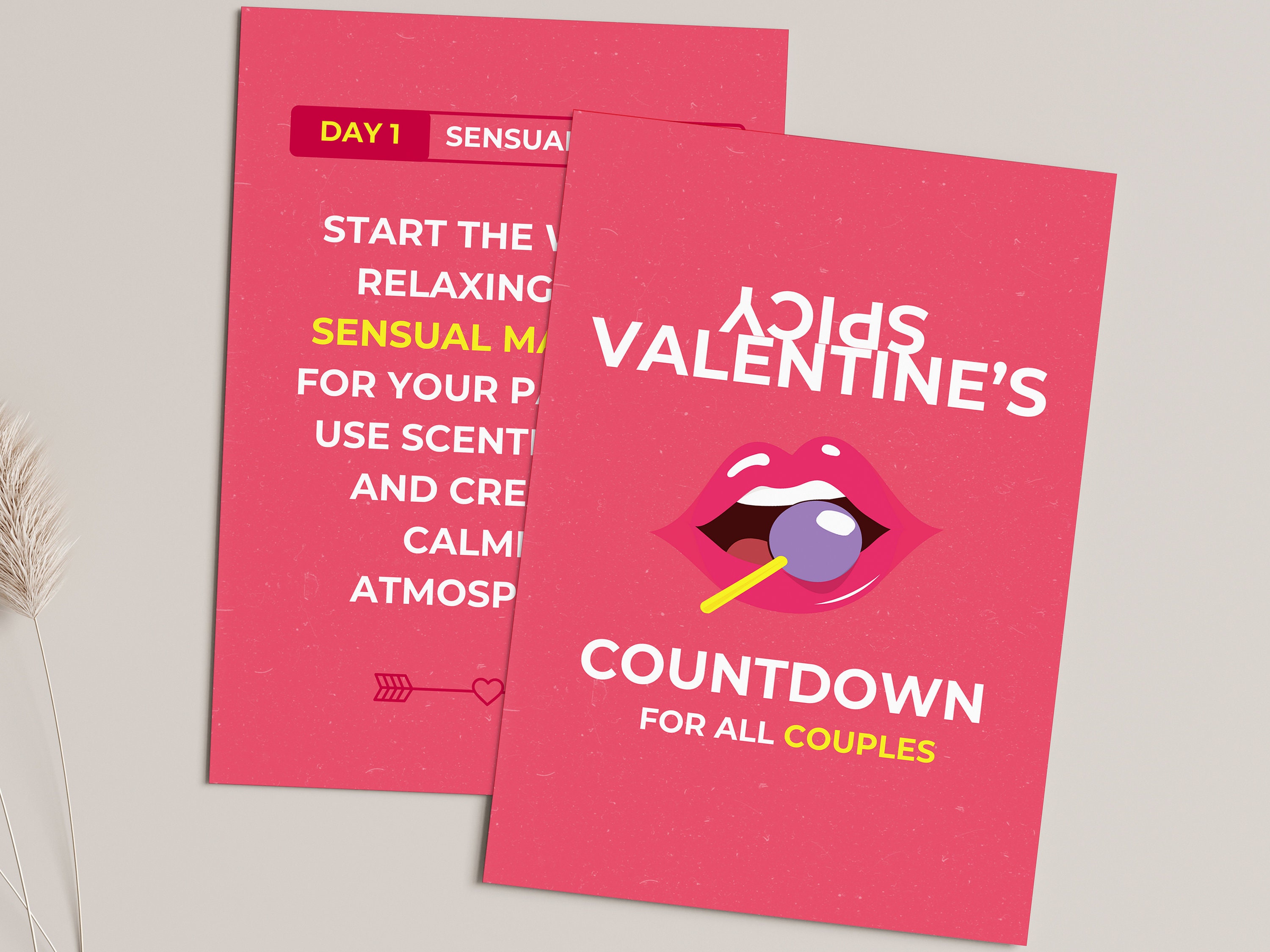 Valentines Sexy Calendar Countdown With Activities For Couples Printable Spicy Naughty