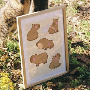 Capybara Wall Art Set, Printable Capybara Lover Prints for Home Decor ...