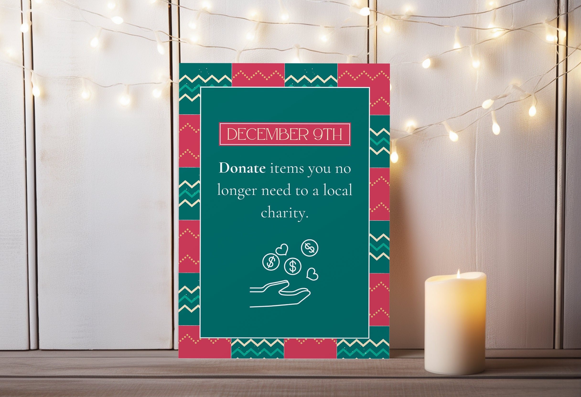 Printable Christmas Advent Calendar With Daily Resolutions DIY ...