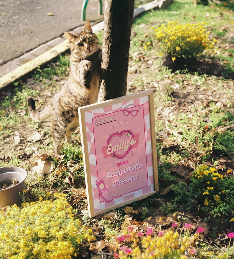 Y2K Bachelorette Welcome Sign Template, Retro Bachelorette Party ...
