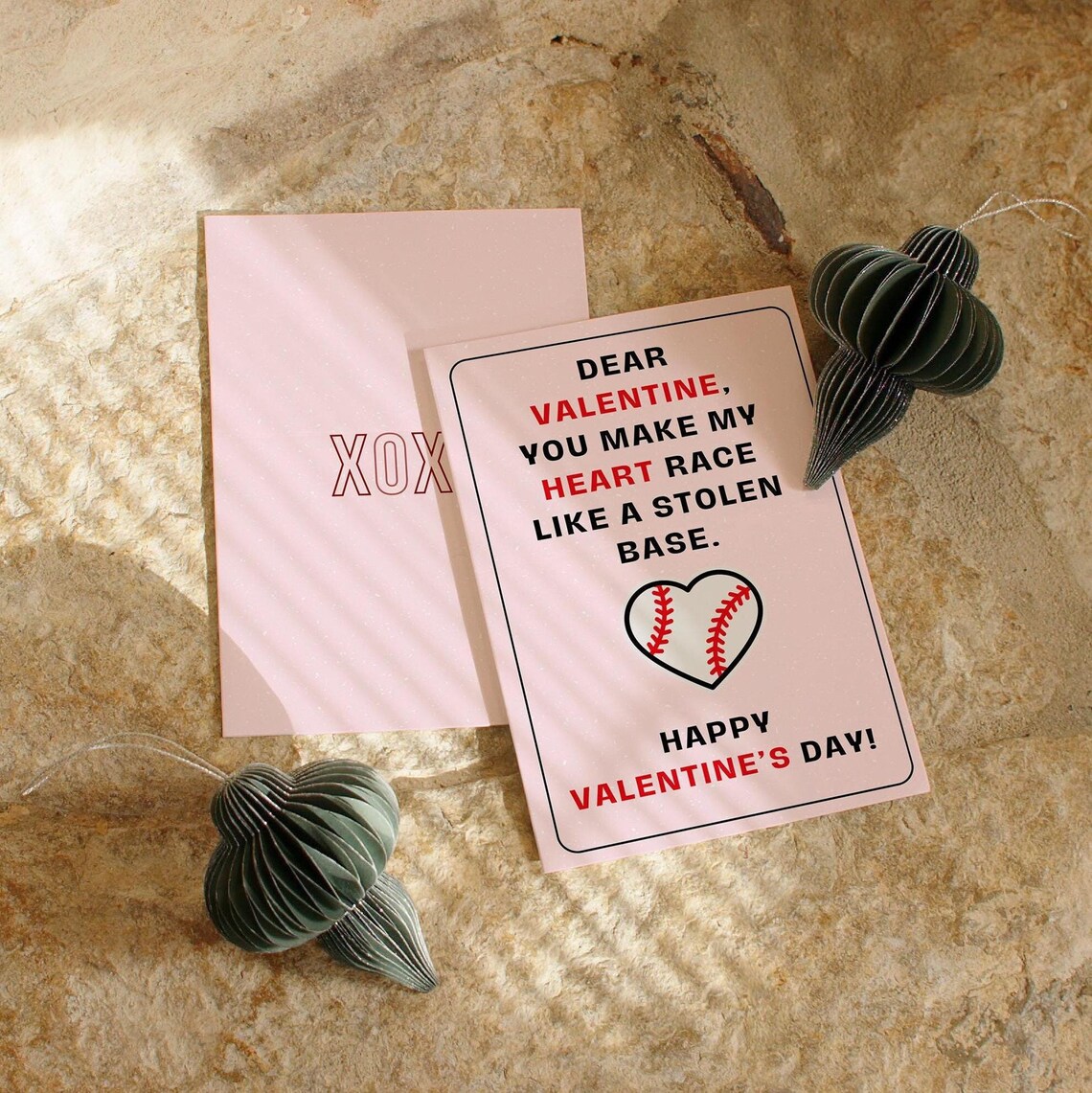 Baseball Valentine's Day Card Instant Valentines Download Printable ...
