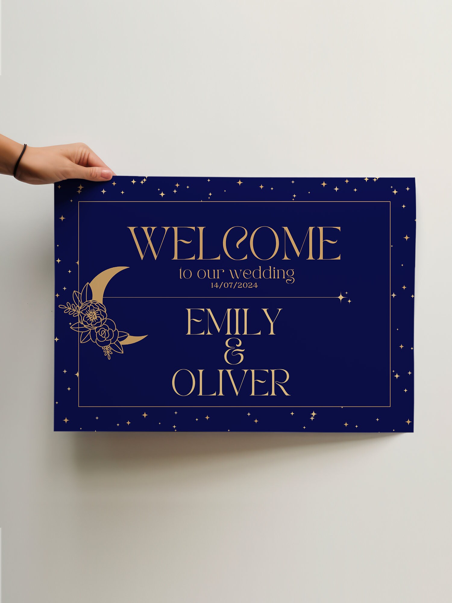 Celestial Wedding Welcome Sign, Moon Star Welcome Sign Template ...