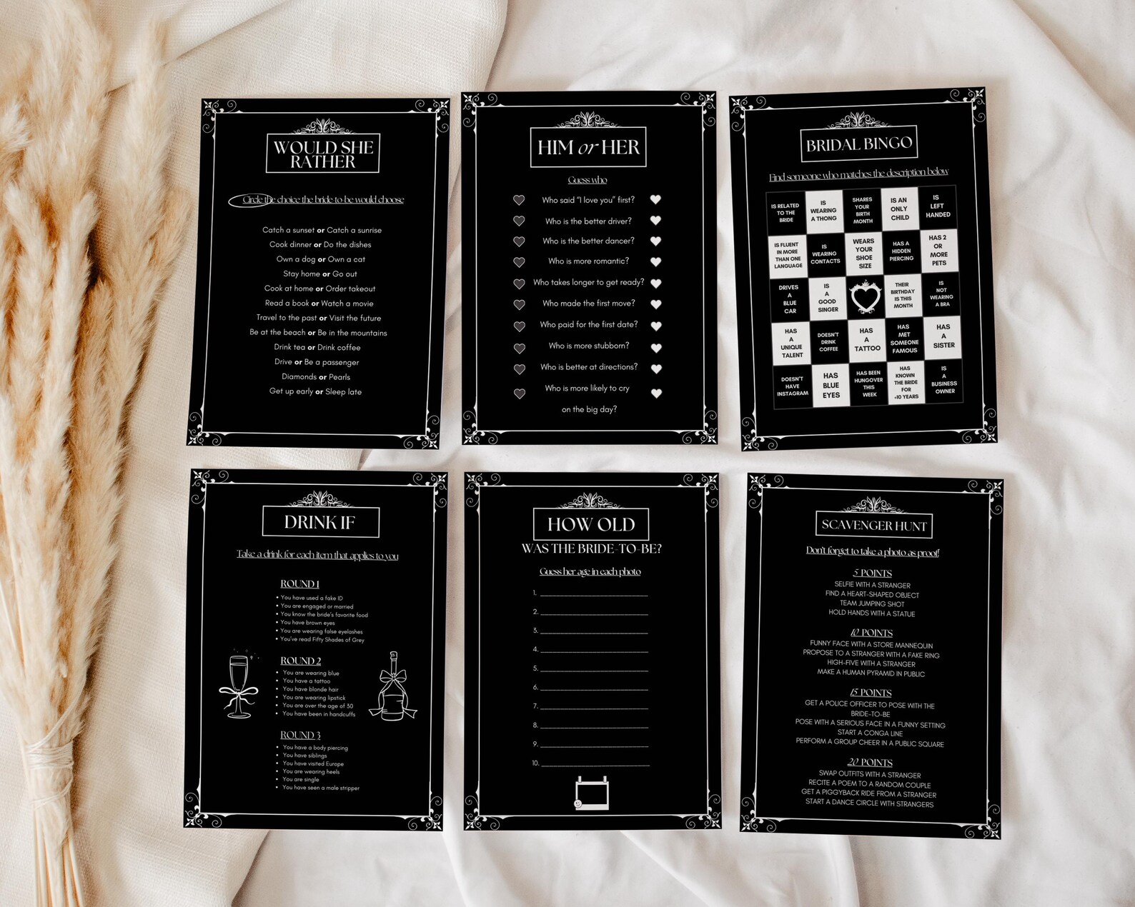 RIP Her Last Name Bachelorette Game Bundle, Bridal Shower Party Canva ...