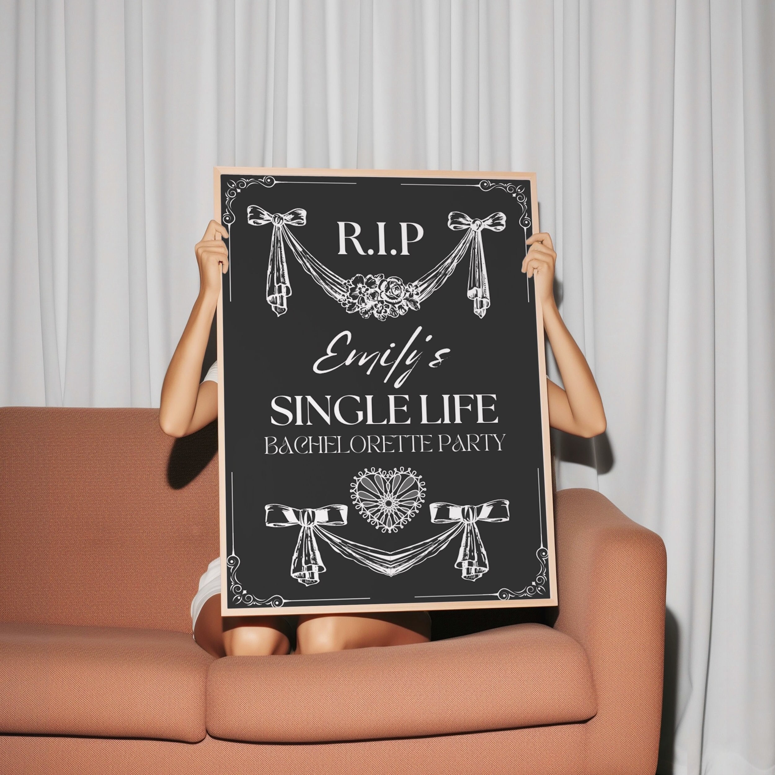 RIP Single Life Bachelorette Welcome Sign Template, Till Death ...