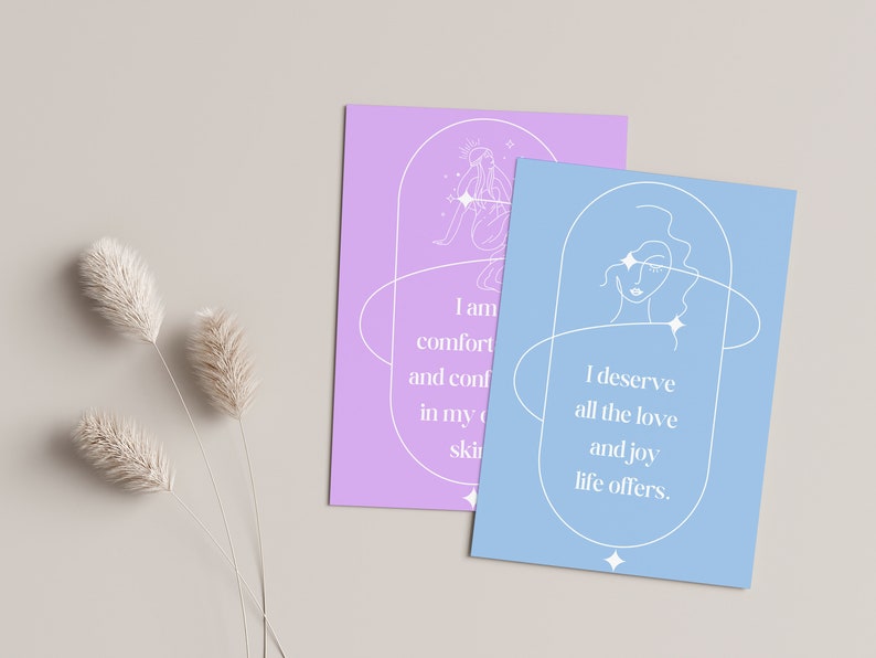 Self Love Affirmation Cards Set Vision Board Manifesting Self Love ...