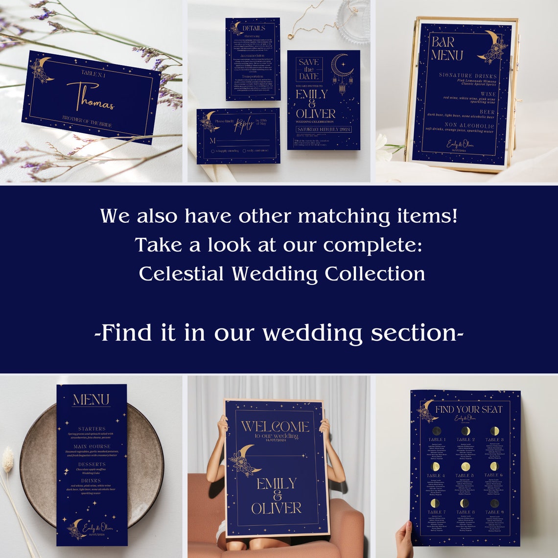 Celestial Wedding Program Template, Moon Wedding Day Timeline, Stars ...