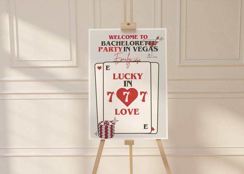 Casino Vegas Bachelorette Welcome Sign Template, Casino Night ...
