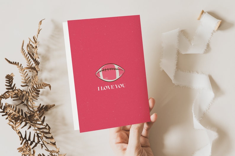 Football Valentine's Day Card, Instant Download Printable Valentine ...