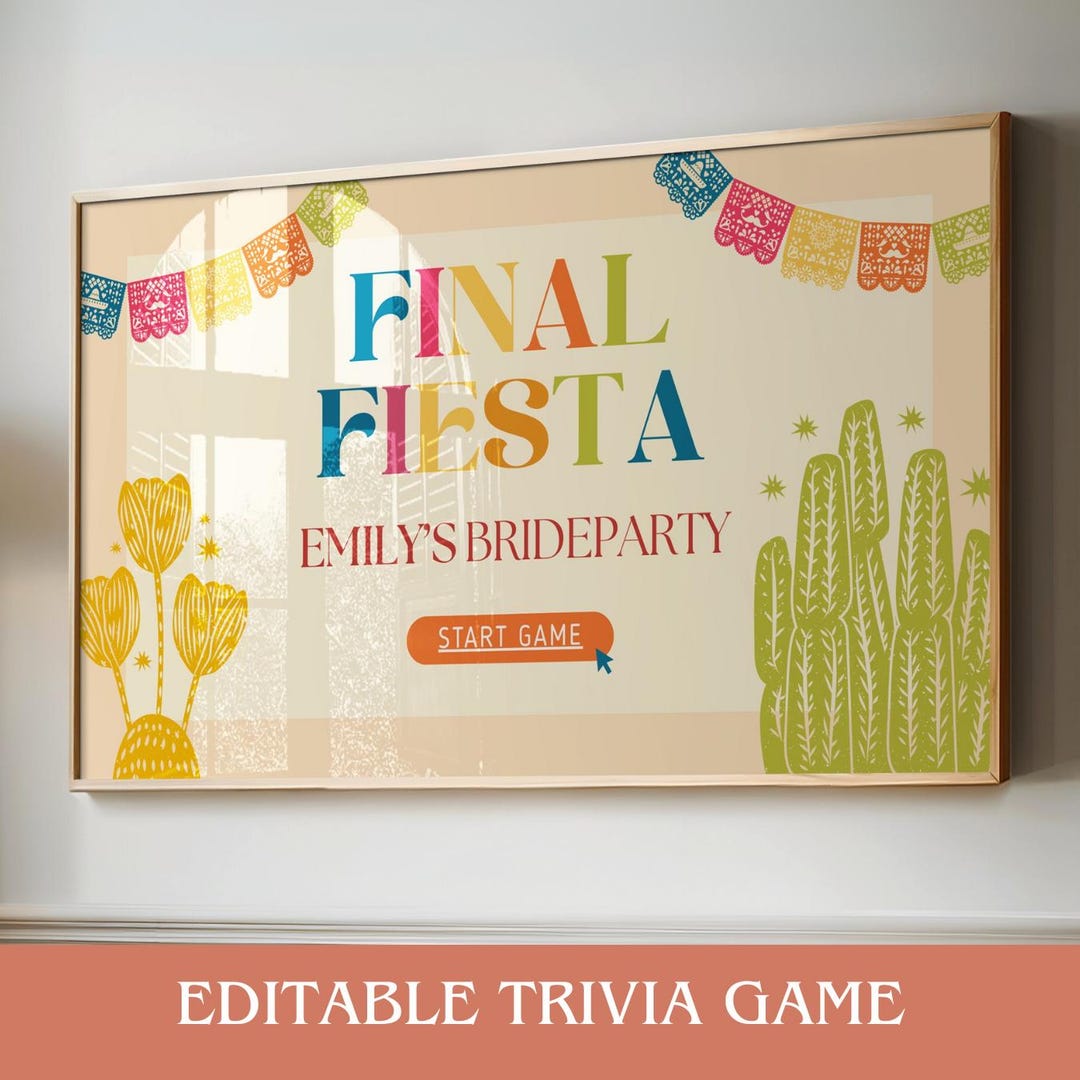 Final Fiesta Bachelorette Trivia Game: Editable Canva Template, Digital ...