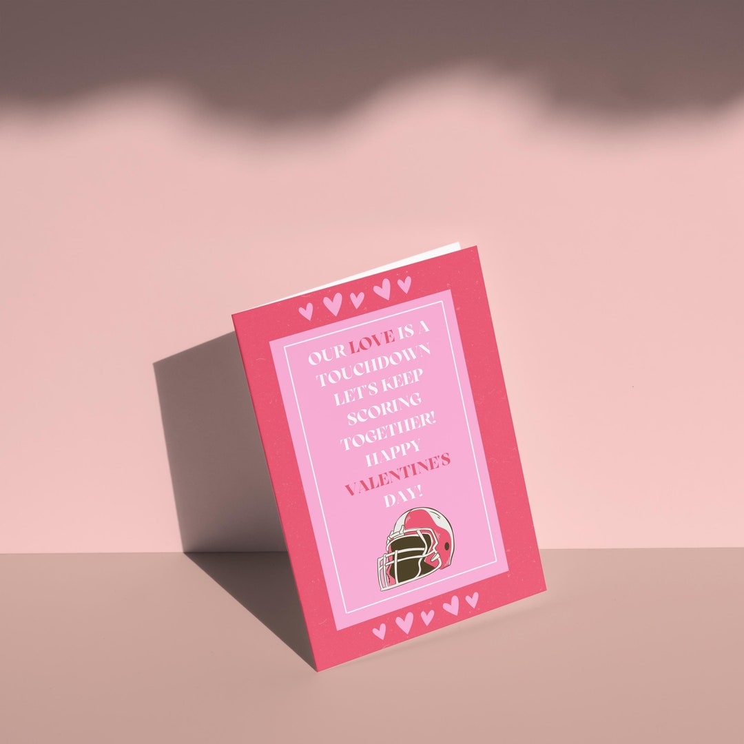 Football Valentine's Day Card, Instant Download Printable Valentine ...