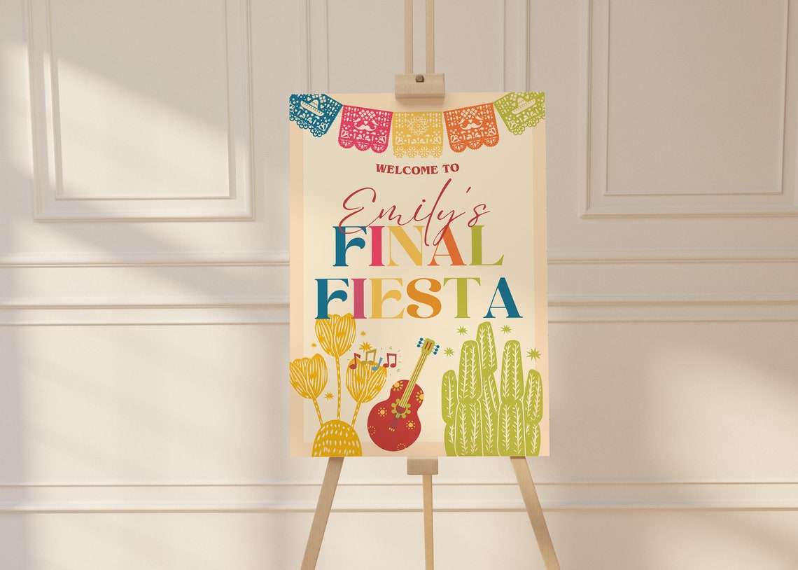 Final Fiesta Bachelorette Welcome Sign Template, Mexico Bachelorette ...