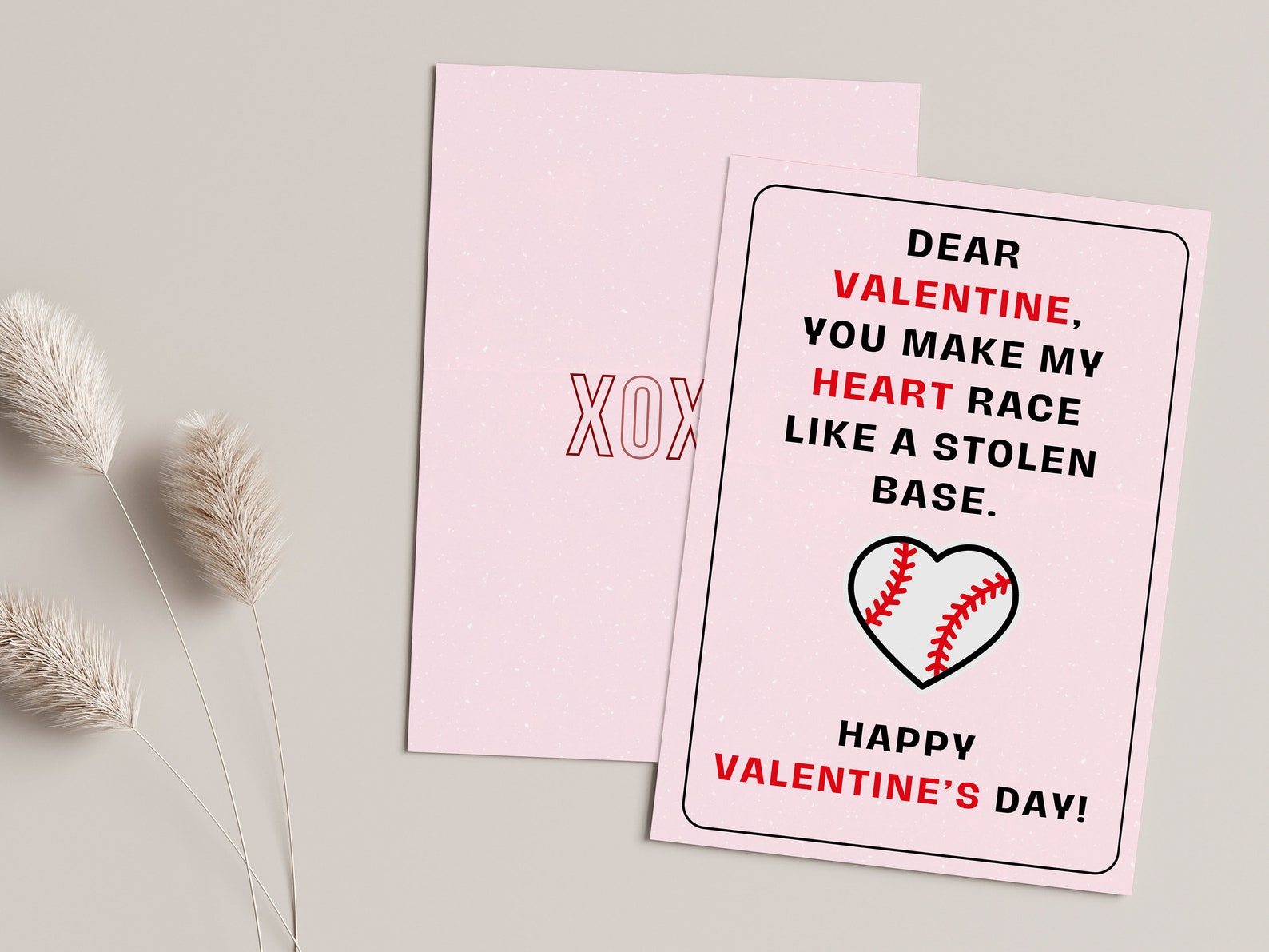 Baseball Valentine's Day Card Instant Valentines Download Printable ...