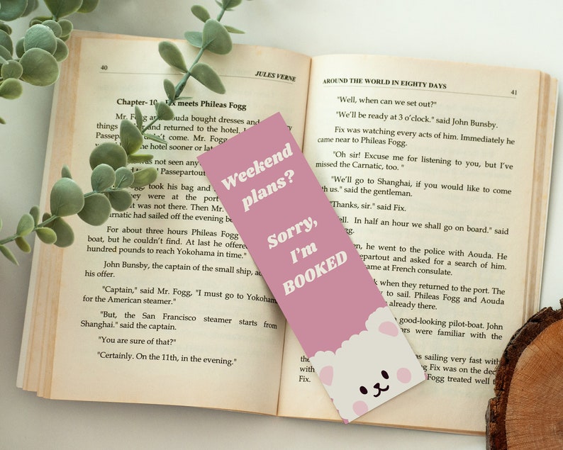 Cute Bookmark Set, Printable Book Lover Gift for Bookworm, Funny ...