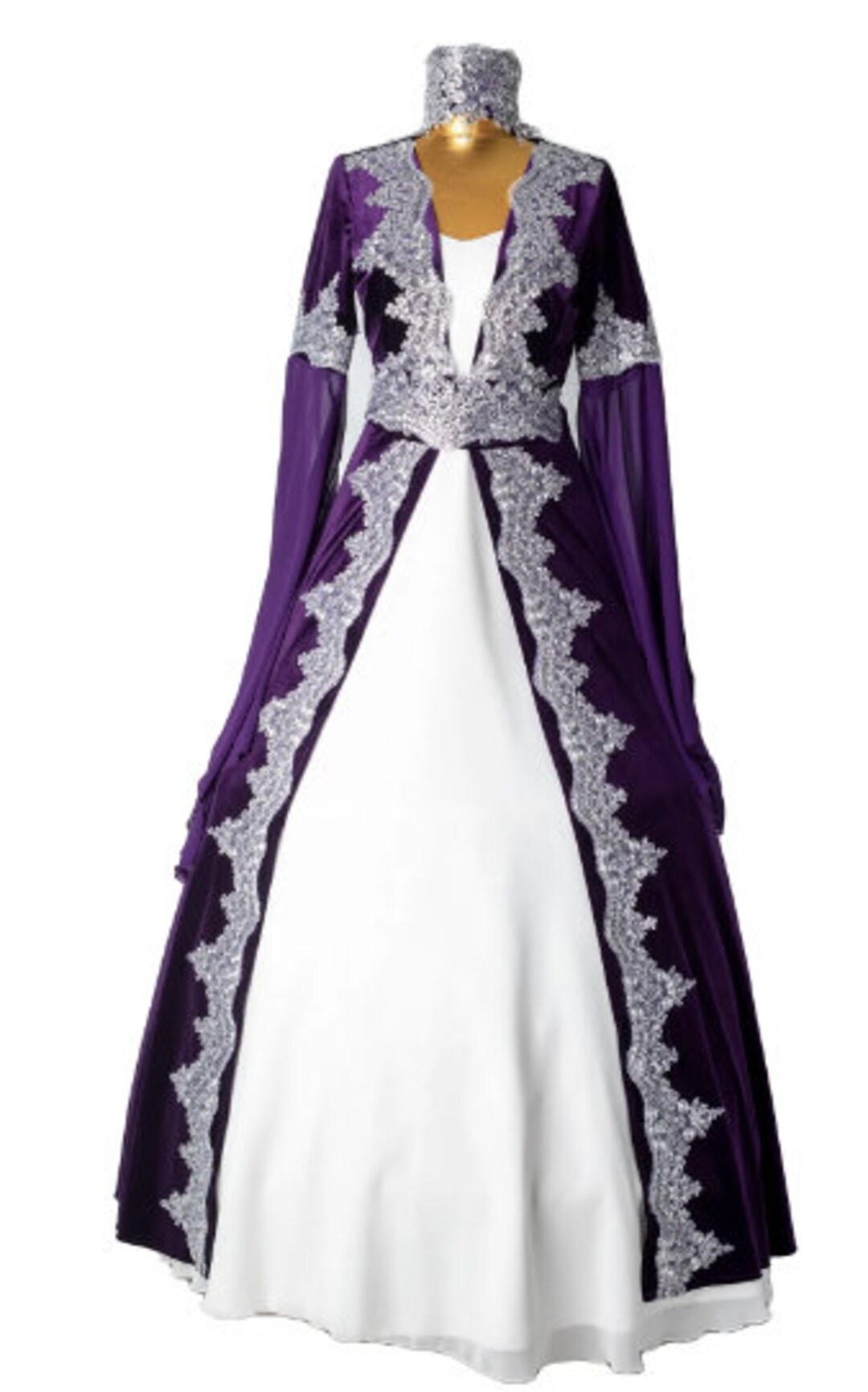 Traditional Ottoman Bindalli Bridal Gown With Embroidery - Etsy