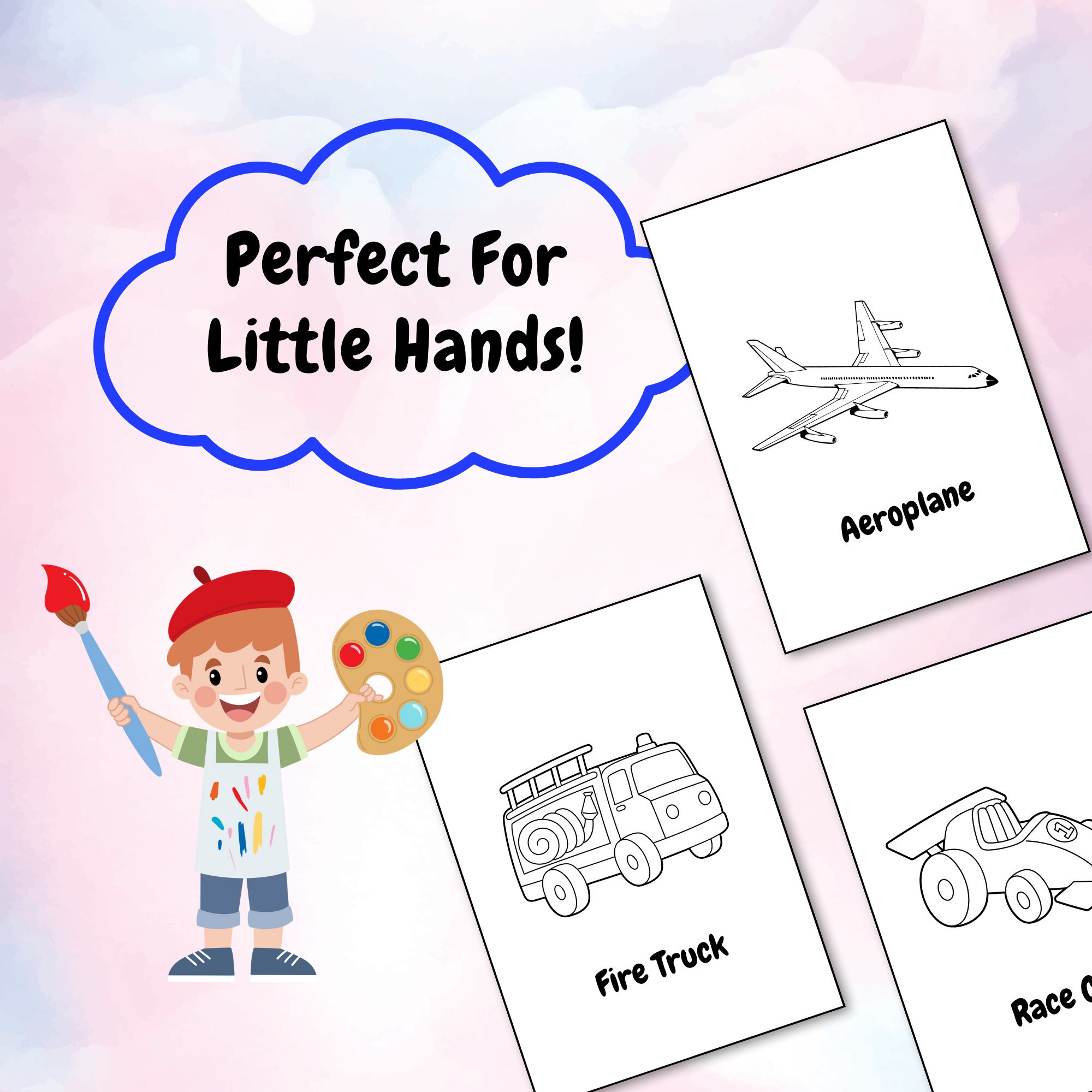 25 Vehicles Coloring Pages for Kids, Toddlers, Preschoolers ...