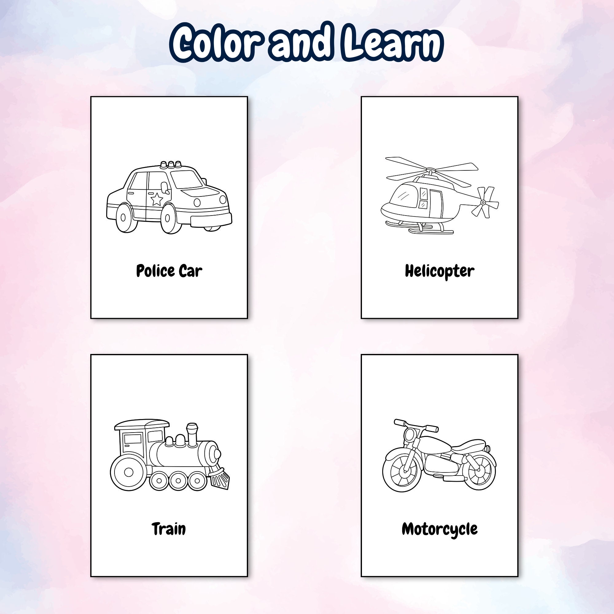 25 Vehicles Coloring Pages for Kids, Toddlers, Preschoolers ...
