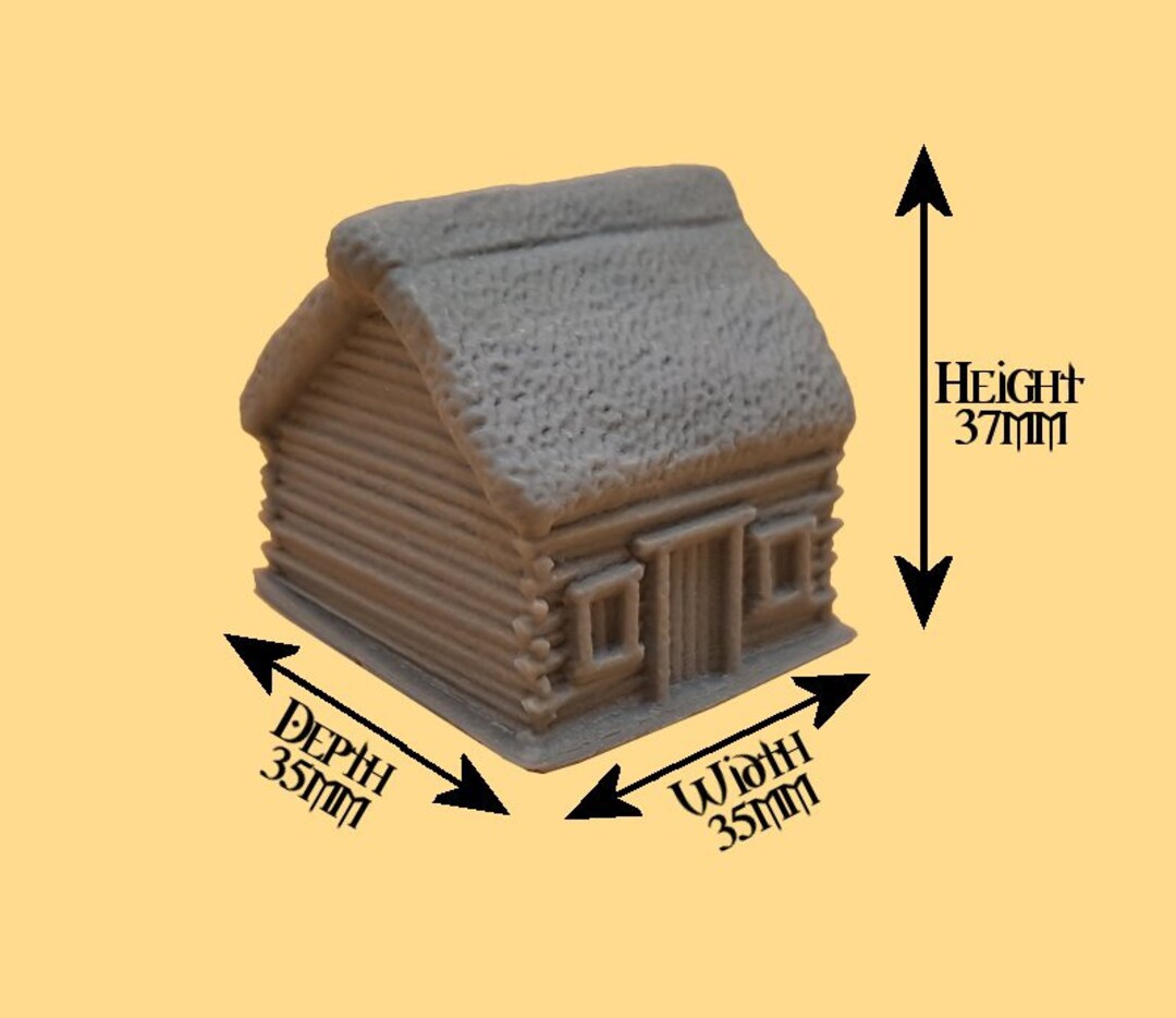 10mm Scale Model LOG CABIN Building With Thatched Roof - UNPAINTED ...
