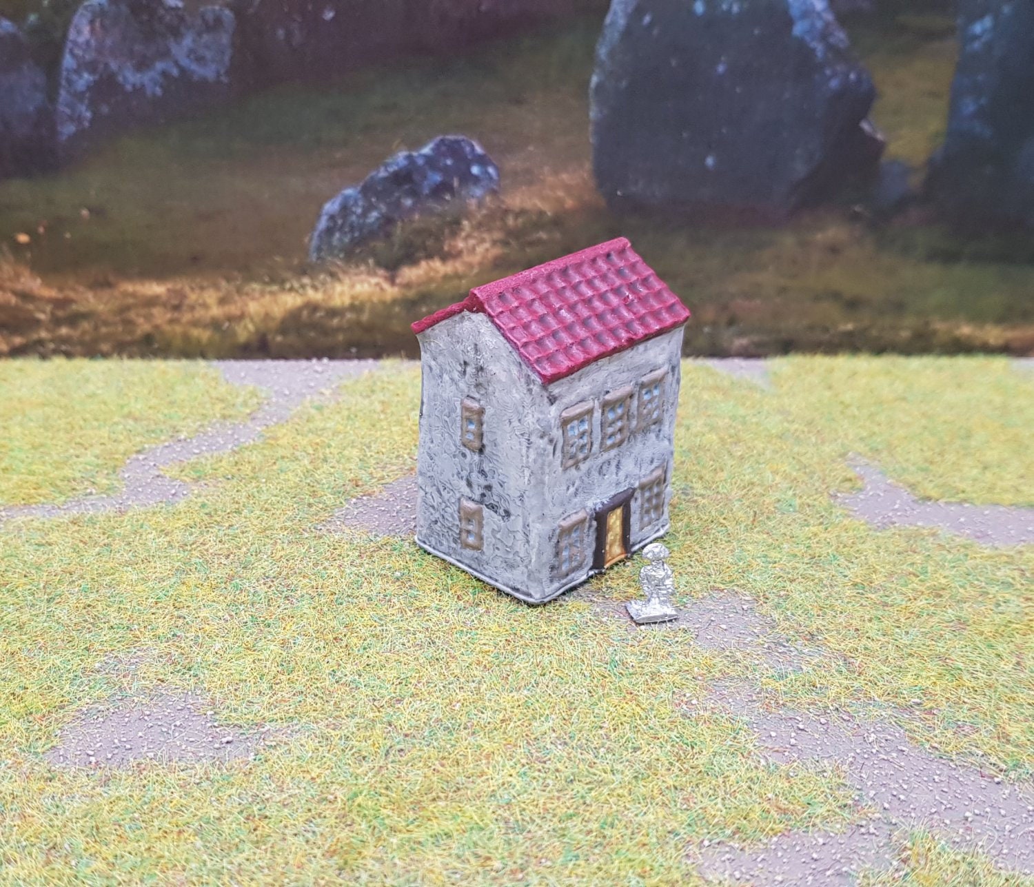 6mm Scale Model MEDITERRANEAN Building 2 With Tiled Roof UNPAINTED ...