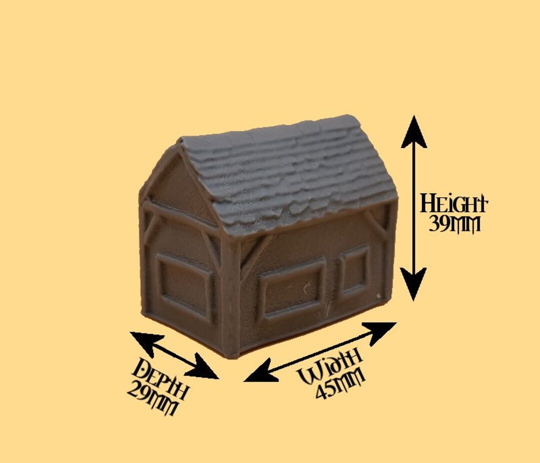 10mm Scale Model COTTAGE Building With Tiled Roof - UNPAINTED ...