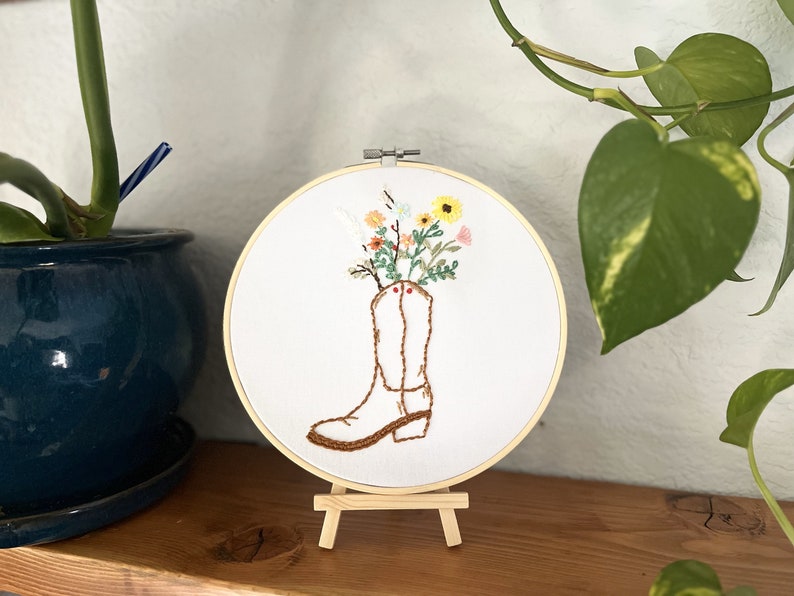 Bundle of Over 10 Cowboy Boot Wildflower Sunflower Embroidery Pattern ...