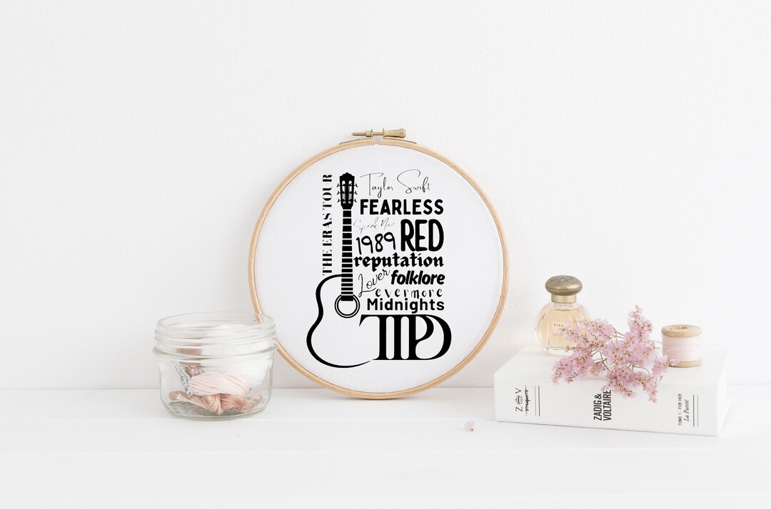Taylor Swift Album Titles Embroidery Pattern Template PDF Digital ...