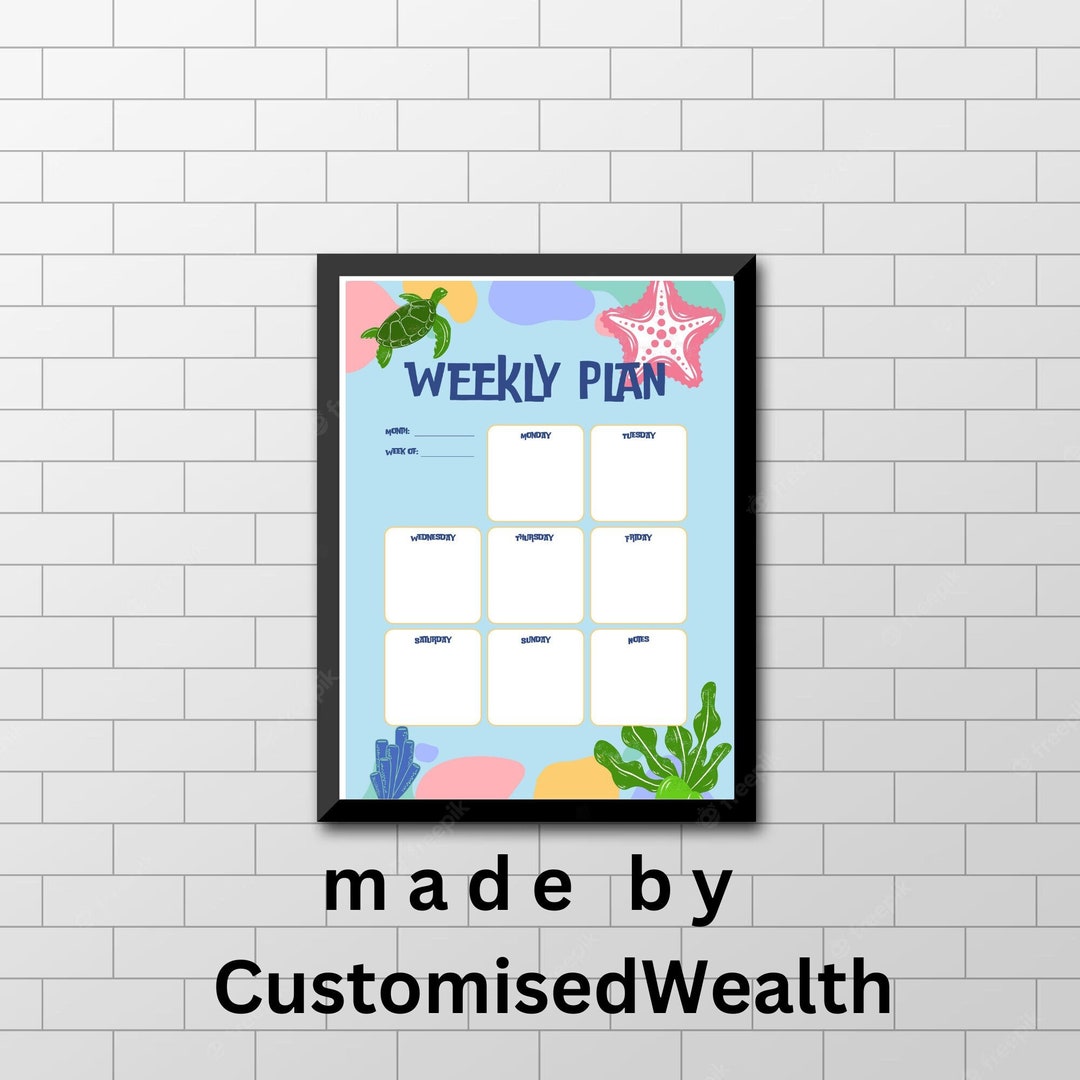 Weekly Planner Aesthetic Digital Planner Minimal - Etsy
