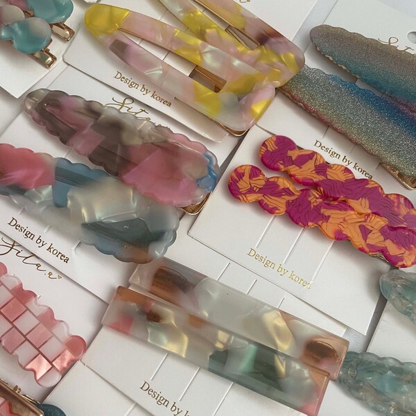 Resin Hair Clip - Etsy