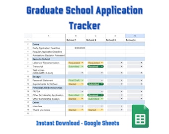 Middle School Application Planner and Progress Tracker - Digital Google ...