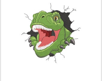 T-rex Dinosaur Embroidery Designs, T-rex Embroidery Design. Multiple ...