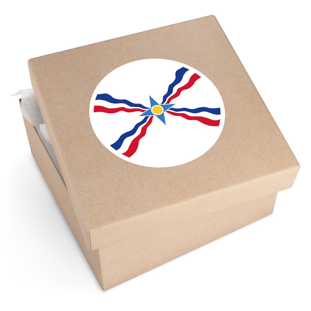 Assyrian Flag Round Stickers, Indooroutdoor - Etsy