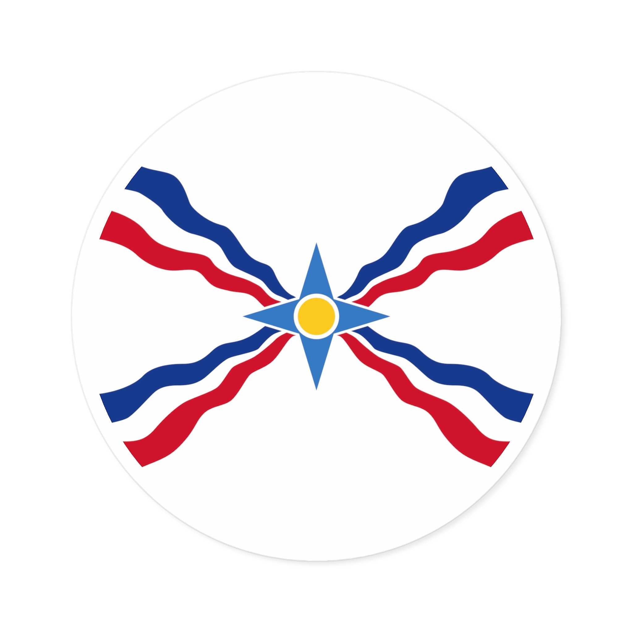 Assyrian Flag Round Stickers, Indooroutdoor - Etsy