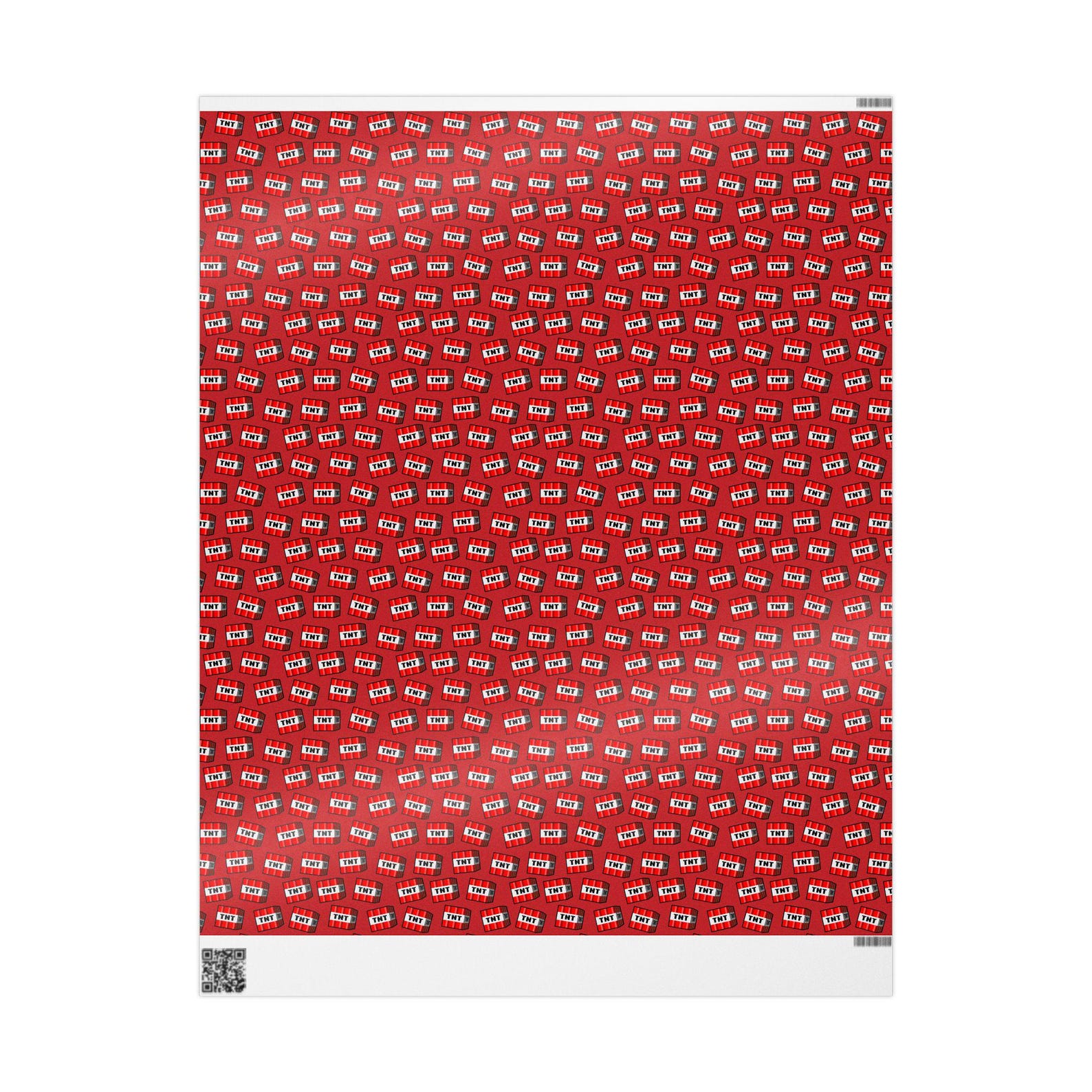 TNT Minecraft-inspired Wrapping Paper, Fun Gift Wrap for Gamers, TNT ...