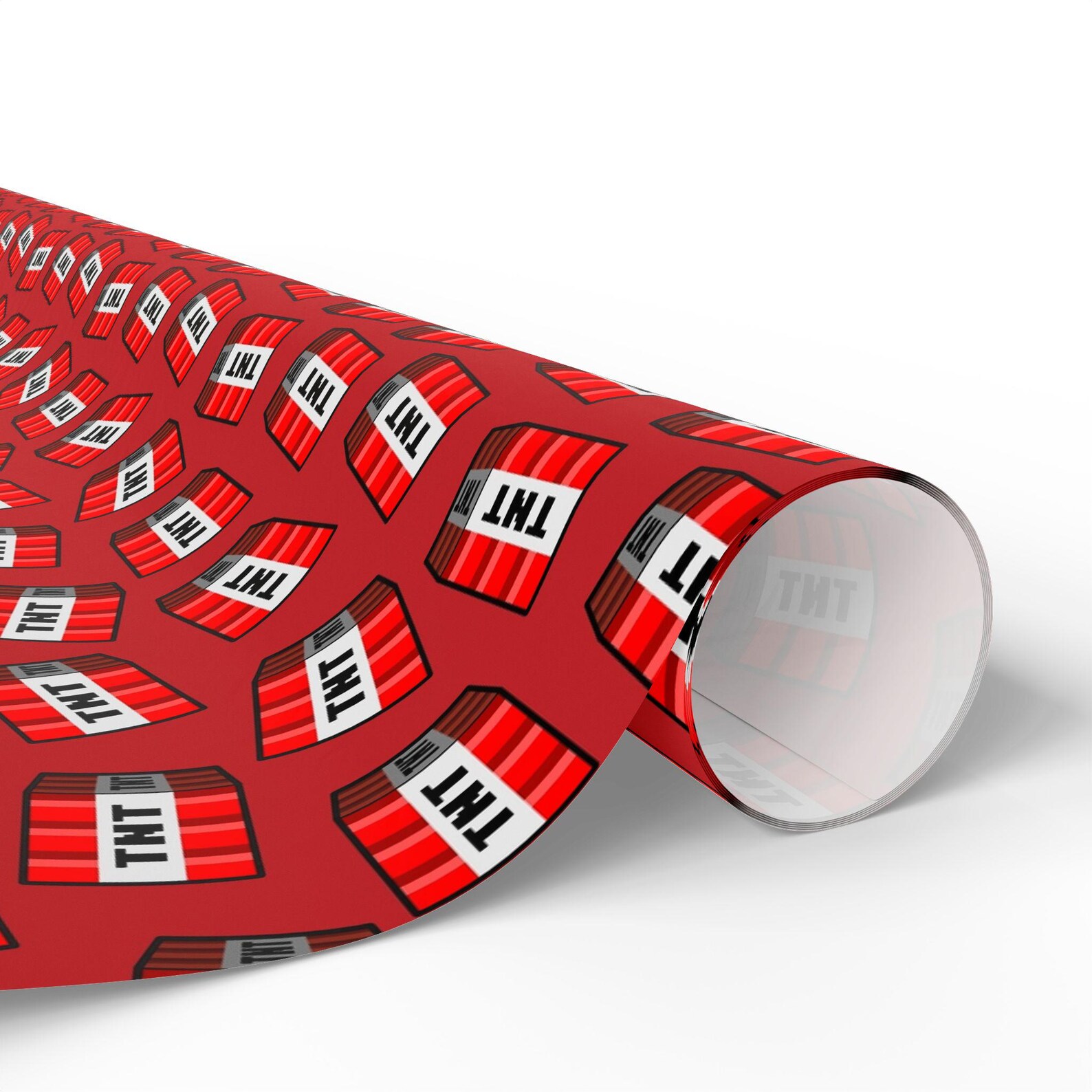 TNT Minecraft-inspired Wrapping Paper, Fun Gift Wrap for Gamers, TNT ...