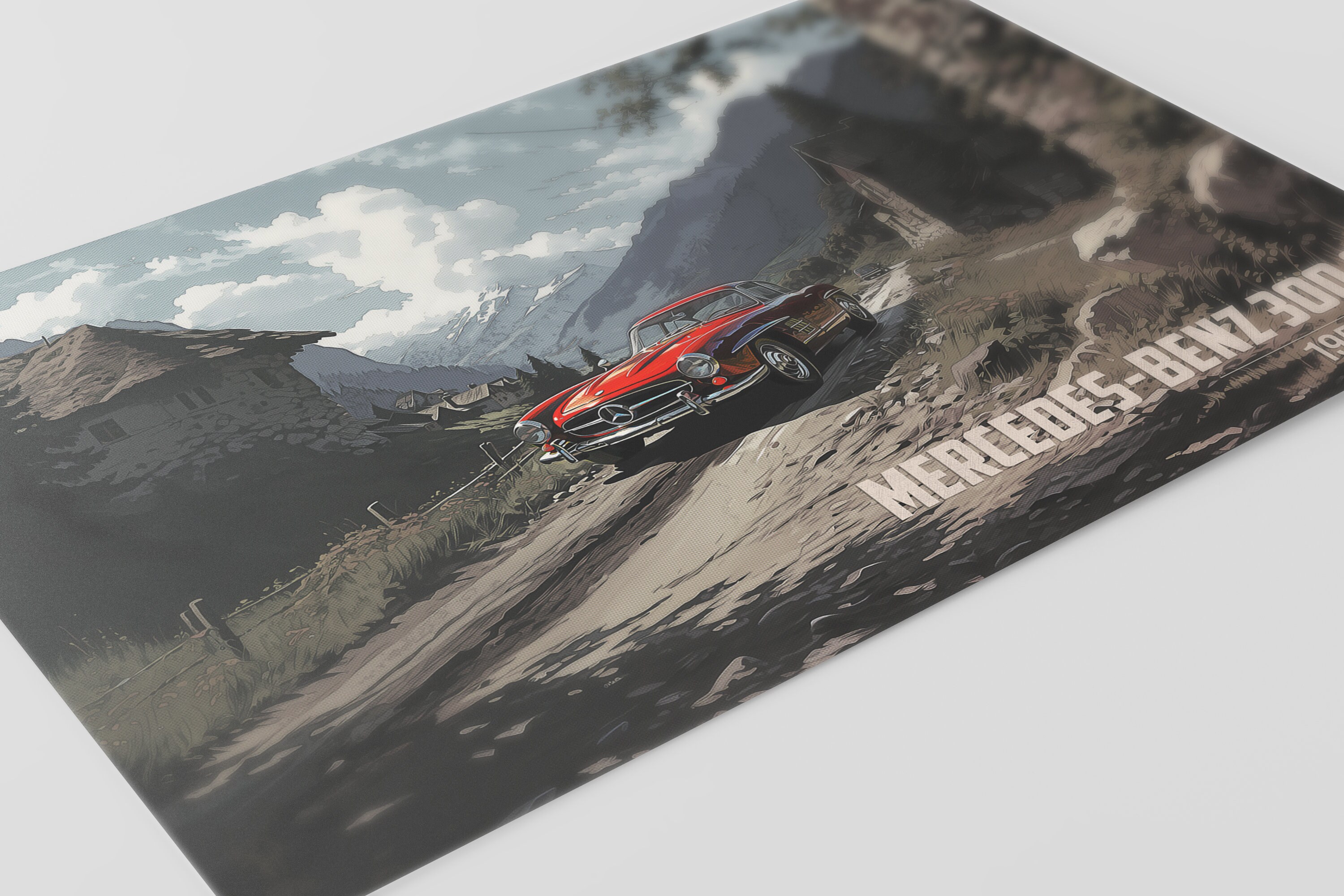 Vintage Mercedes Poster 300SL Art Print Decor Car Poster - Etsy