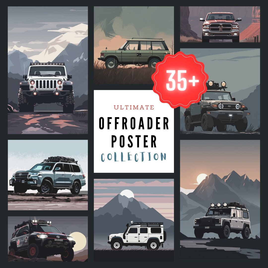 Ultimate Offroad Car Poster Set of 35 Printable Cool Car - Etsy